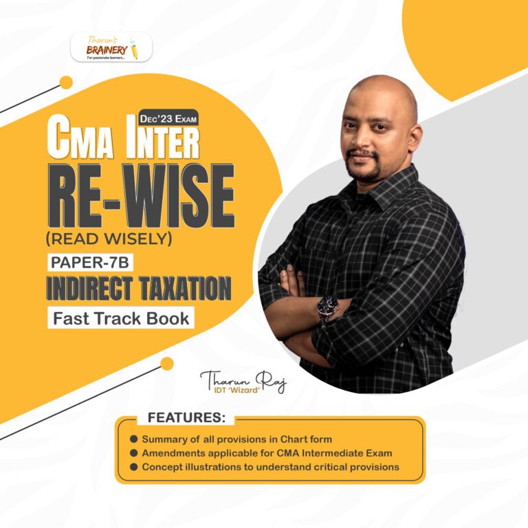 Tharun Raj – Tharun's Brainery – CA, CMA and CS Tharun Raj – Tharun's Brainery – CA, CMA and CS